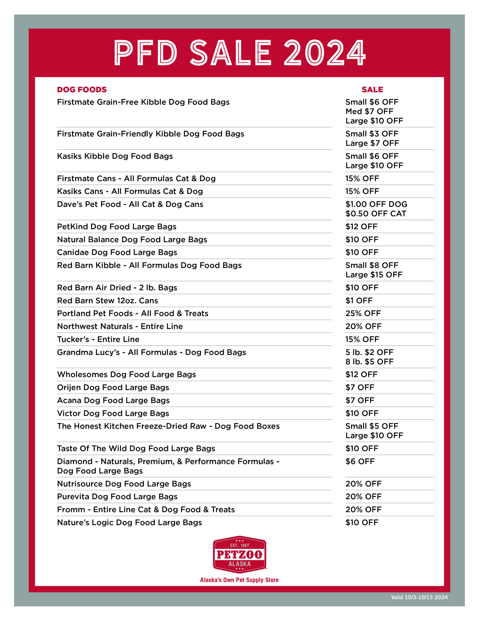 PetZoo PFD Sale Items_2024_1 | PetZoo